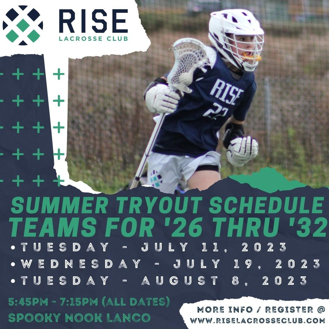 Announcement: July & August Tryouts for 2023-2024 Fall & Summer – Rise Lacrosse Club